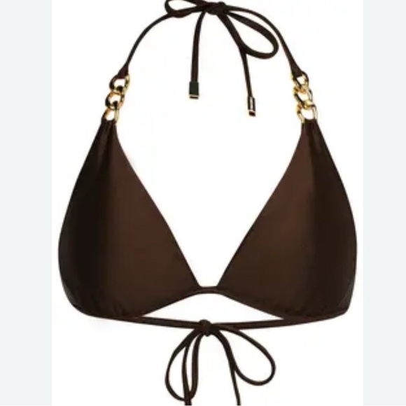 L'AGENCE | Swim | Lagence Annabelle Shimmer Triangle Bikini Top | Poshmark